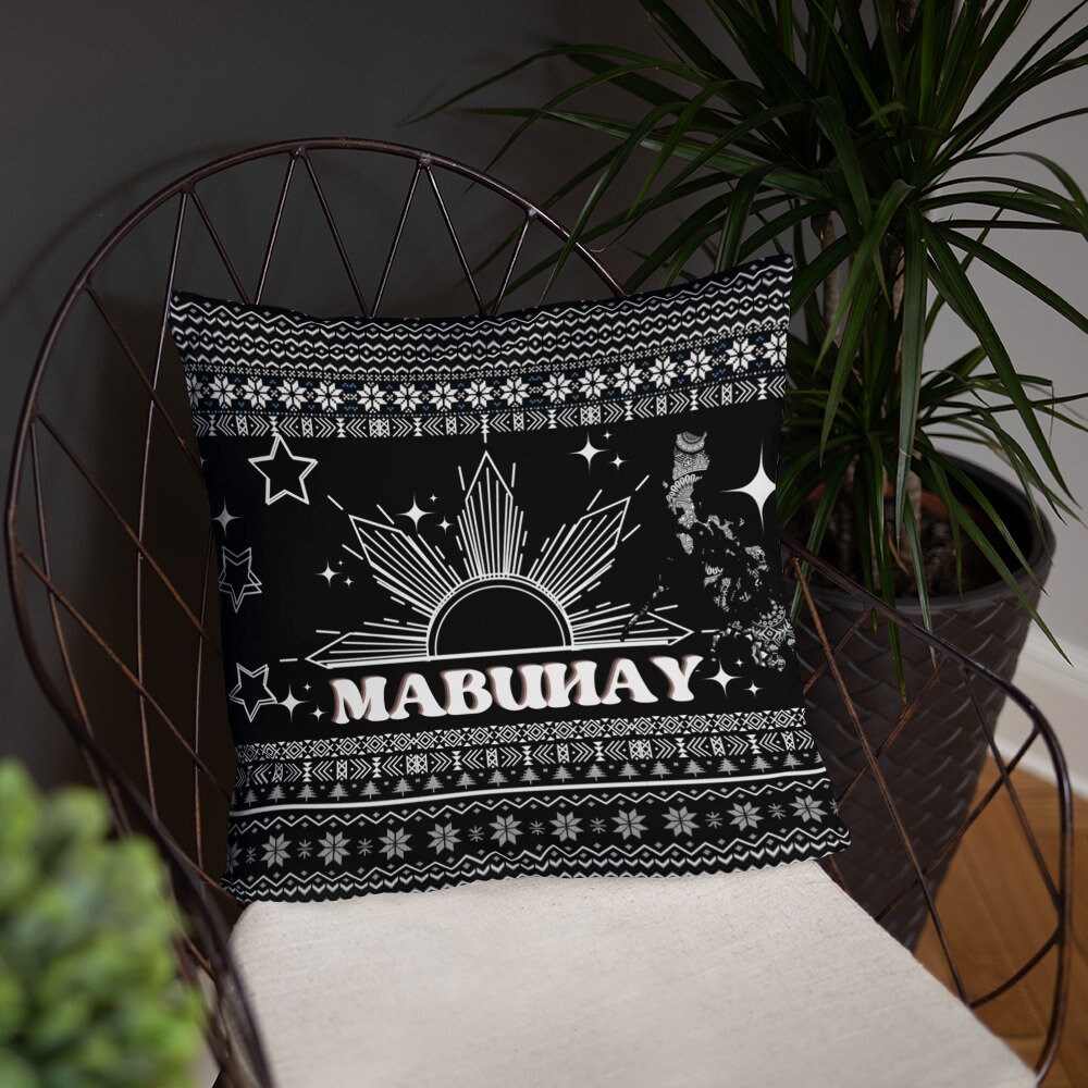 Mabuhay Basic Pillow/ Mabuhay Philippines Pillow/ Philippine Map Pillow ...