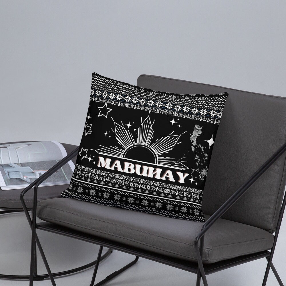 Mabuhay Basic Pillow/ Mabuhay Philippines Pillow/ Philippine Map Pillow ...