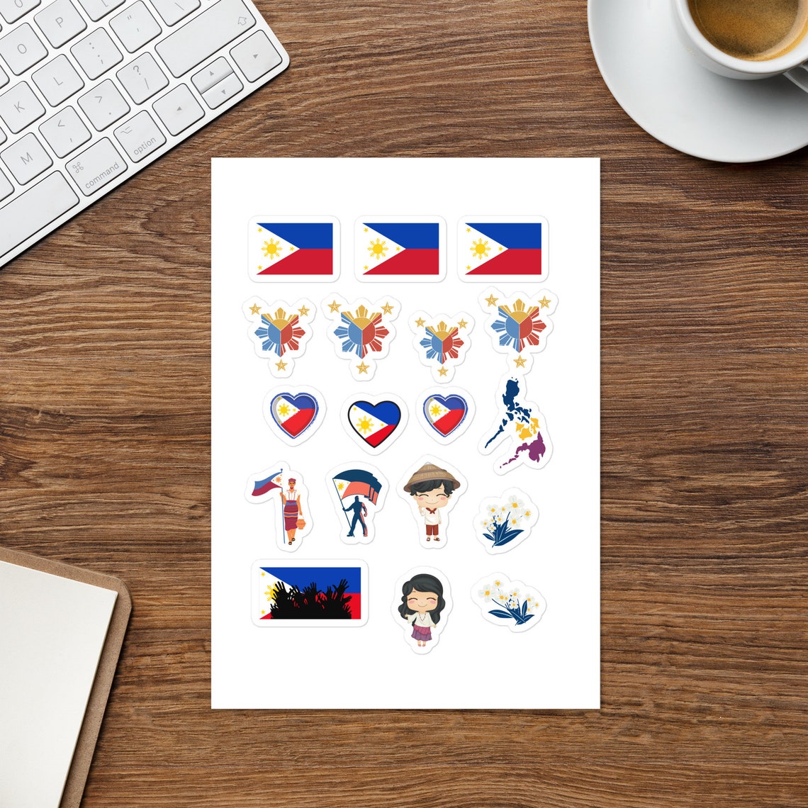 Filipino Sticker Sheet/ Philippine Flag Sticker/ Philippine Star ...