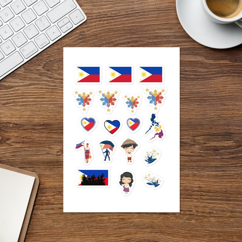 Filipino Sticker Sheet/ Philippine Flag Sticker/ Philippine Star ...