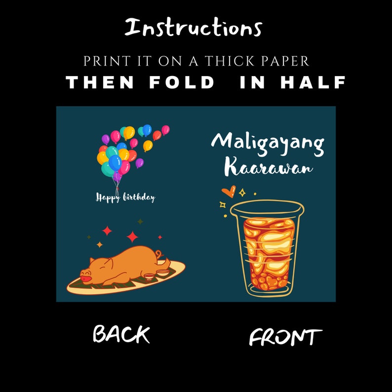 Maligayang Kaarawan Tagalog Greeting Card/ Happy Birthday Greeting Card ...