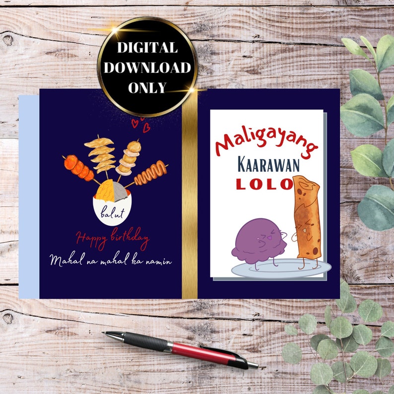 Balut, Rice and Pancit- Maligayang Kaarawan Tagalo- Filipino Happy ...