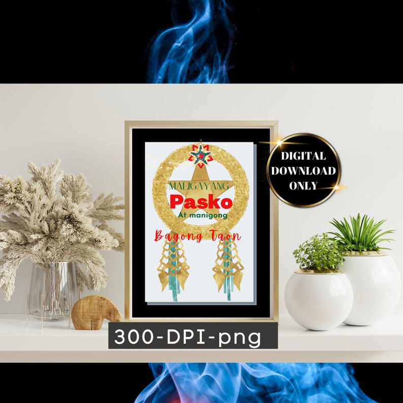 Maligayang Pasko Tagalog Greeting Card or Wall Art Printable/ - Etsy