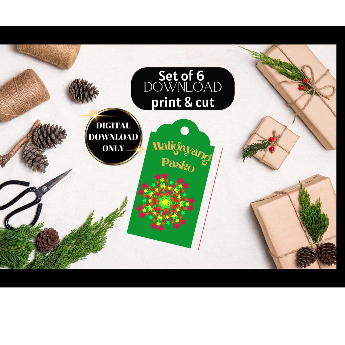 6 Sets of Maligayang Pasko Gift Tags Ready to Download & Print ...
