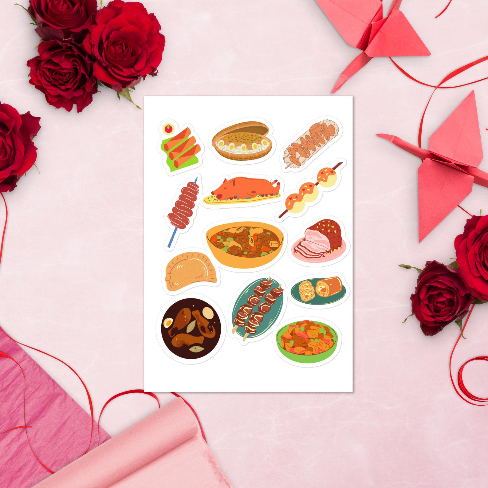 Favorite Filipino Food Sticker Sheet/ Food Stickers/ Notepad Sticker ...