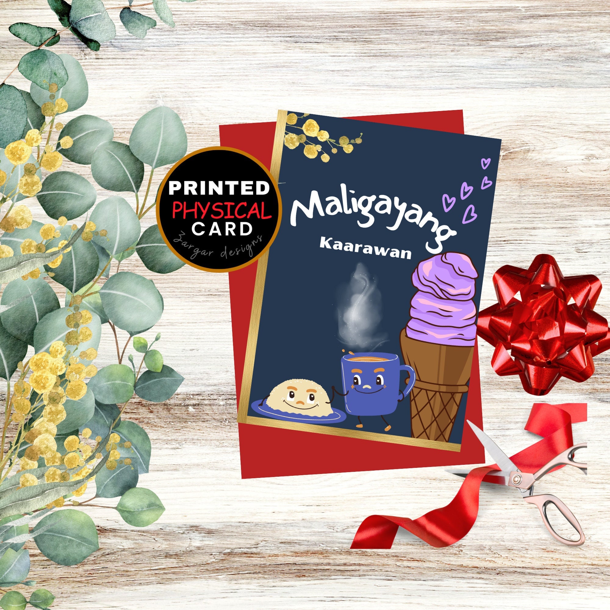 Happy Birthday Card Physical/ Tagalog Birthday Greeting Card/ Ube ...