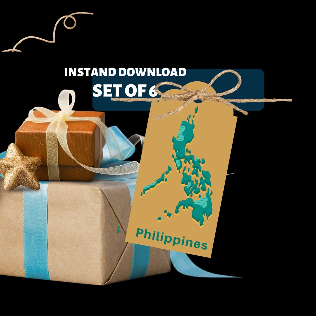 6 Sets of Philippine Map Tags Ready to Download, Print & Cut/ Filipino ...