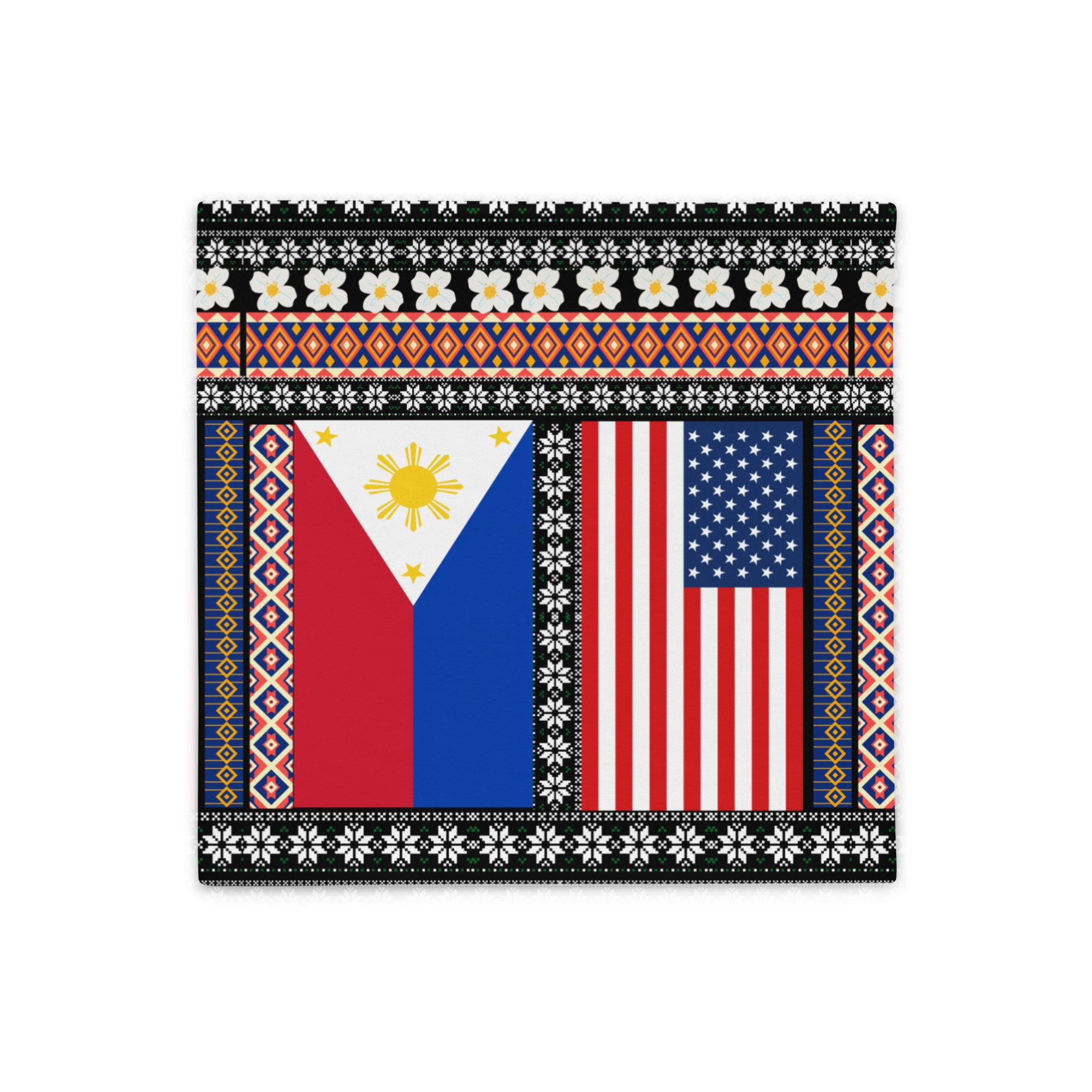 Pillow Case Only Philippine Flag and United States Flag Pillow Case ...