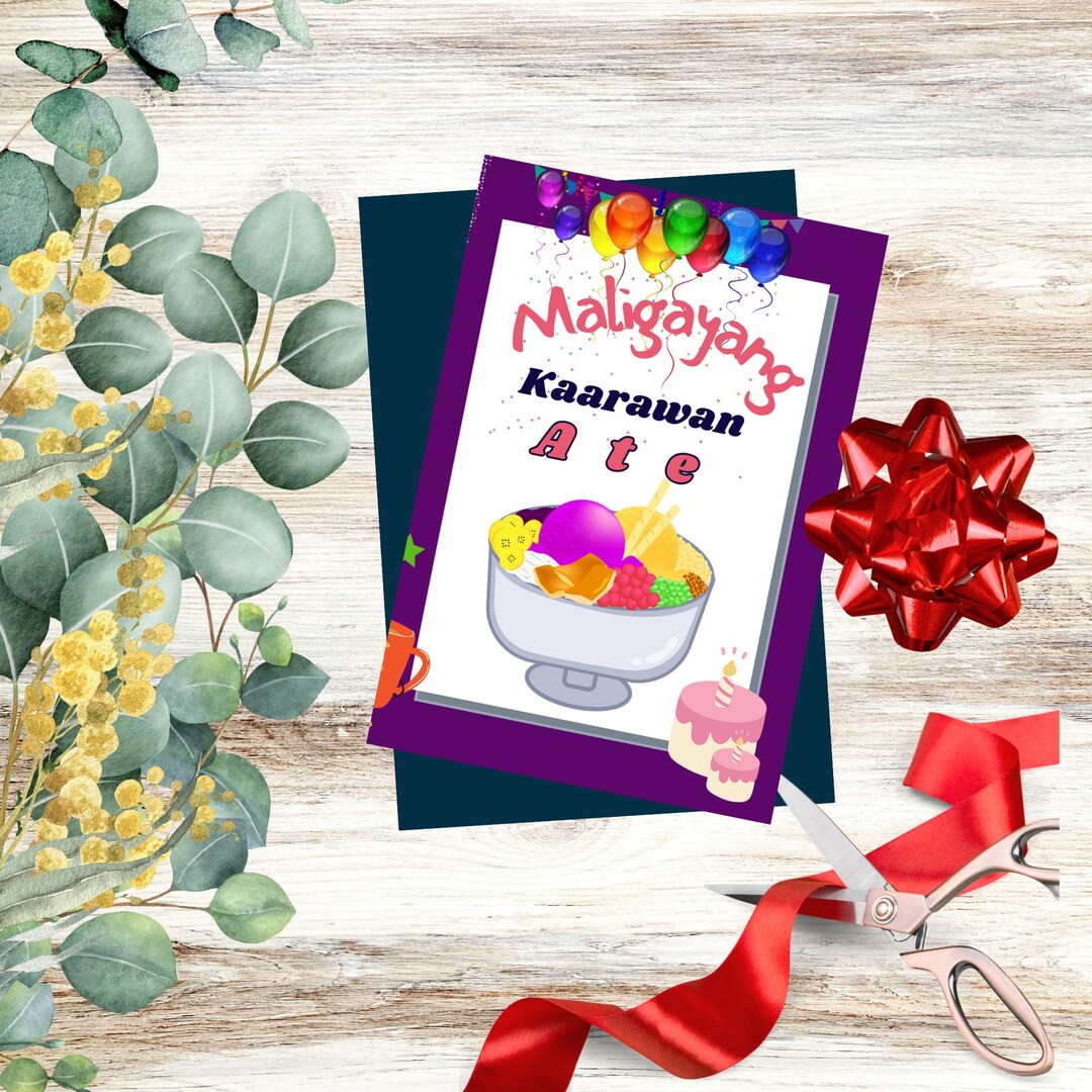 Ate Maligayang Kaarawan- Tagalog Filipino Birthday Card for Big Sister ...