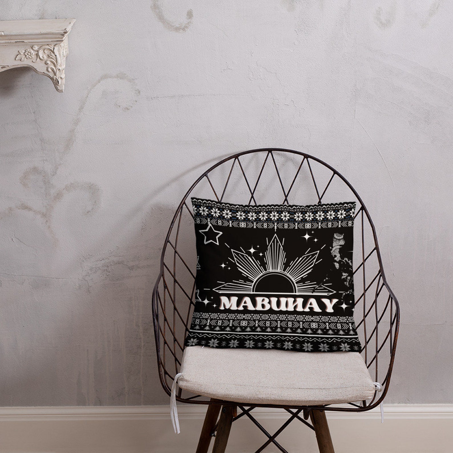 Mabuhay Basic Pillow/ Mabuhay Philippines Pillow/ Philippine Map Pillow ...
