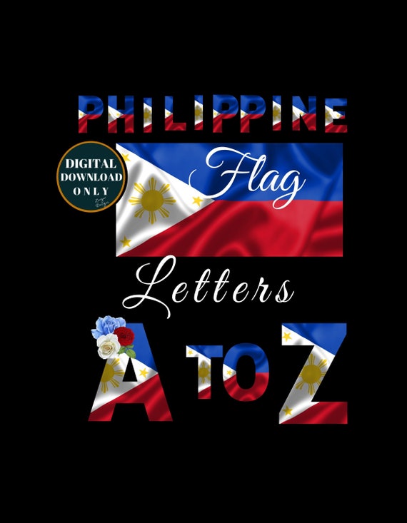 Philippine Flag Alphabet/ Philippine Flag Letters/ Pilipino - Etsy