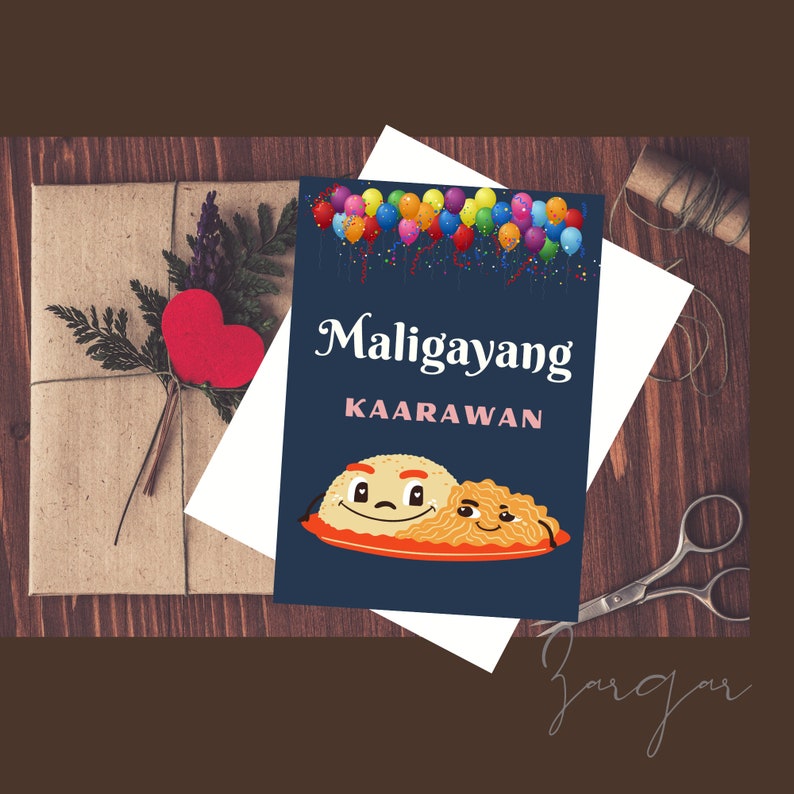 Balut, Rice and Pancit- Maligayang Kaarawan Tagalo- Filipino Happy ...