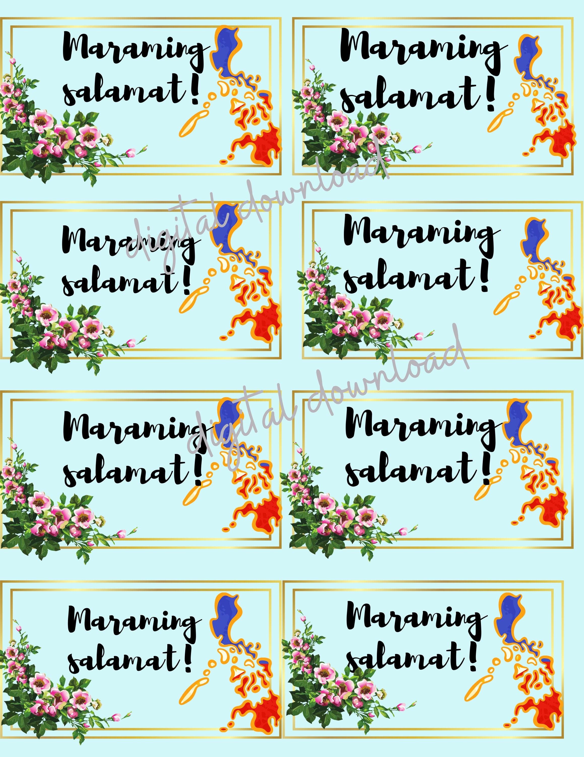 Maraming Salamat Po Digital Download/ Thank You for Your - Etsy