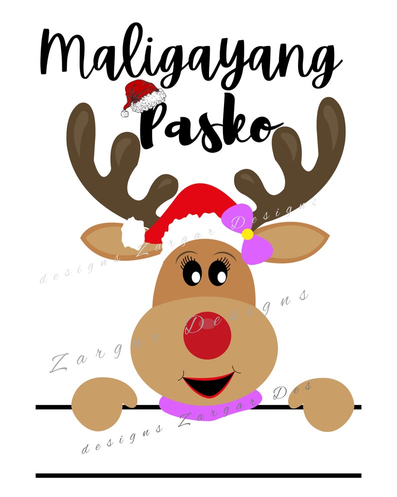Maligayang Pasko Riendeer Clip Art/ Instant Download Clip Art for ...