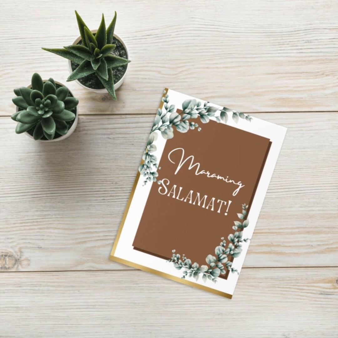 Maraming Salamat Greeting Card/ Thank You so Much Greeting Card ...