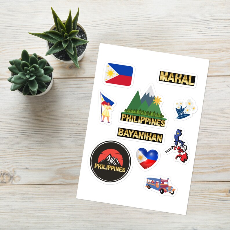 Filipino Sticker Sheet/ Philippine Flag Sticker/ Mahal Kita/ - Etsy