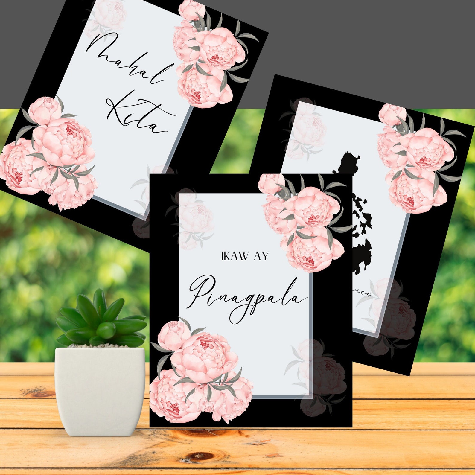 3 Sets Wall Art Frame Filipino Mahal Kita Art Printable - Etsy