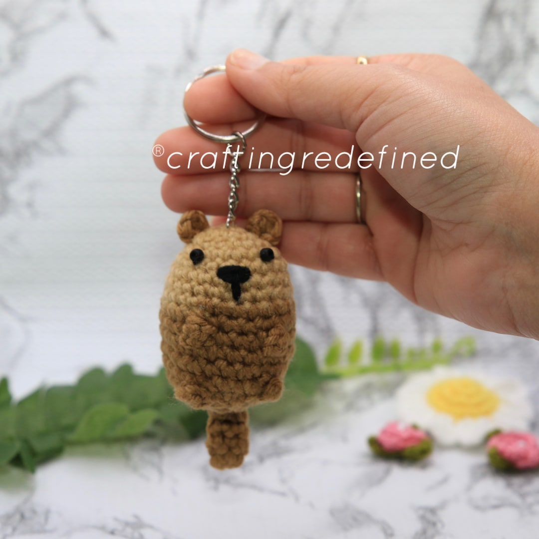 Crochet Sea Otter Keychain Plush - Etsy