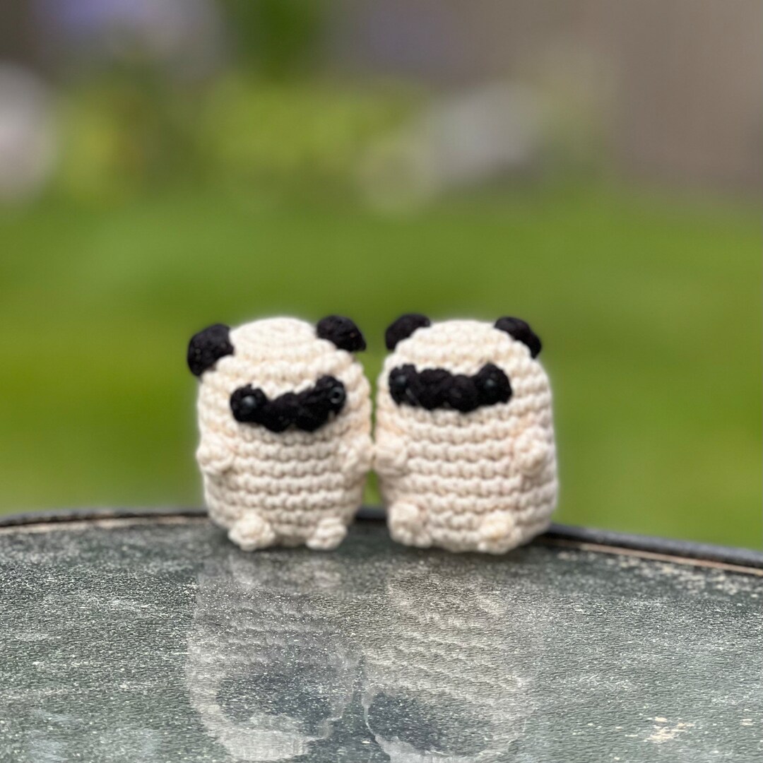 Crochet Pug Keychain Dog Keychain Pug Bag Charm - Etsy