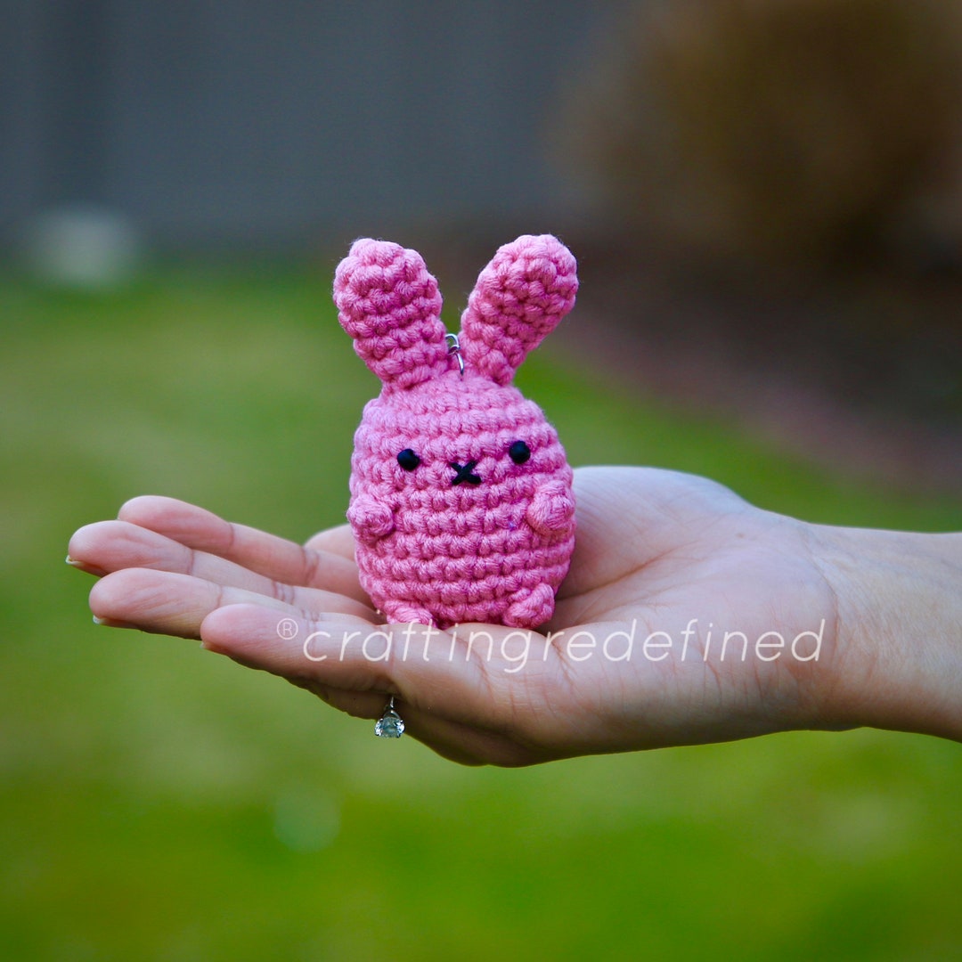 Crochet Mini Bunny Kawaii Keychain, Custom Amigurumi Rabbit Keychain - Etsy