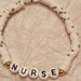 Nurse Appreciation Bracelet, Heishi Beads, Acrylic Heart & Gold Filled ...