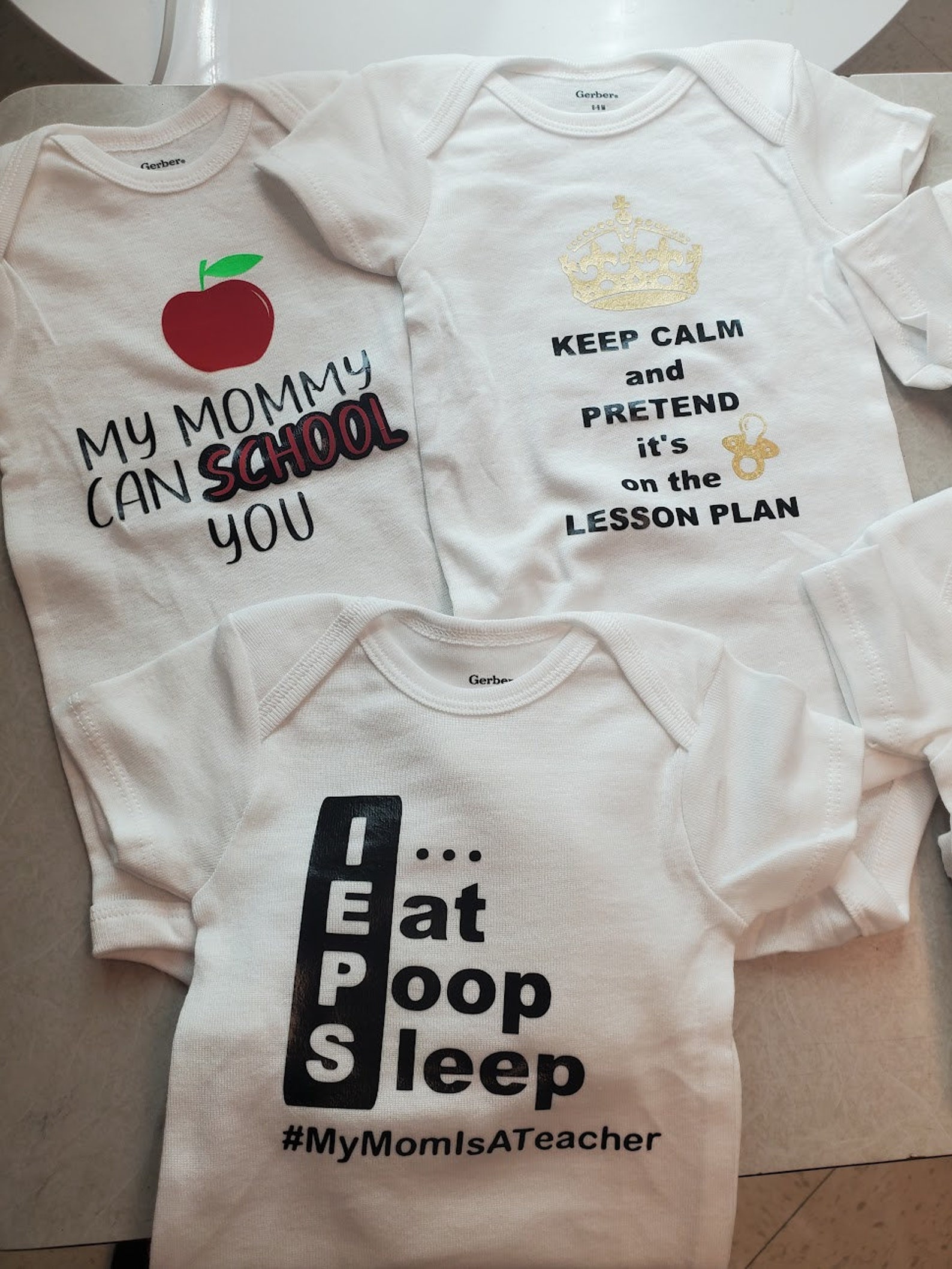Baby Onesies® or Bodysuit, Pregnant or Expecting Teacher Present, New ...
