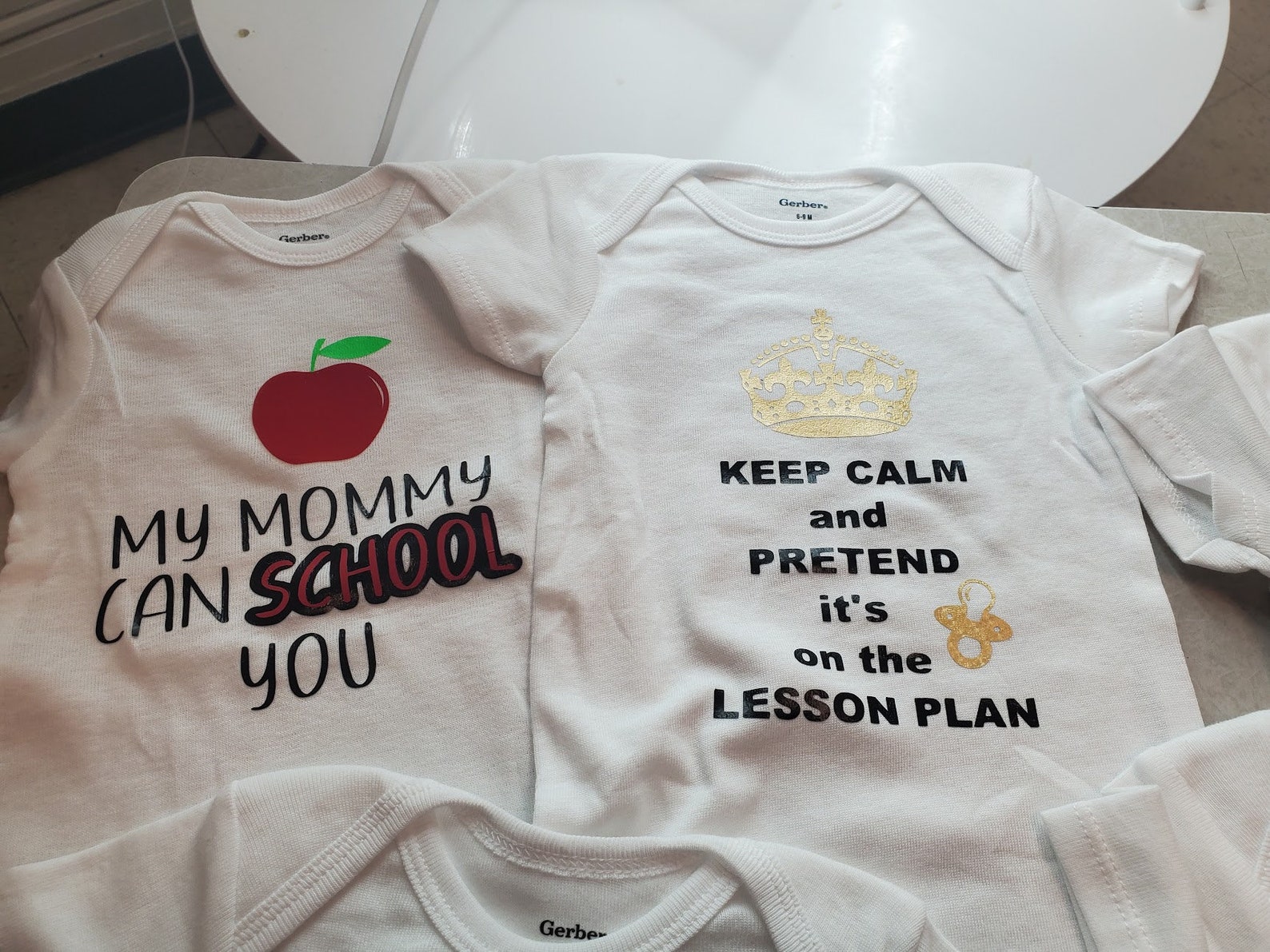 Baby Onesies® or Bodysuit, Pregnant or Expecting Teacher Present, New ...