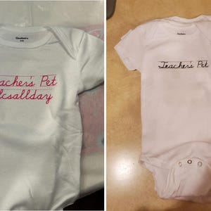 Baby Onesies® or Bodysuit, Pregnant or Expecting Teacher Present, New ...