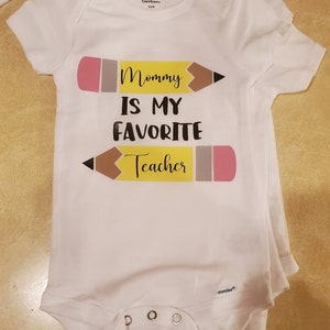 Baby Onesies® or Bodysuit, Pregnant or Expecting Teacher Present, New ...