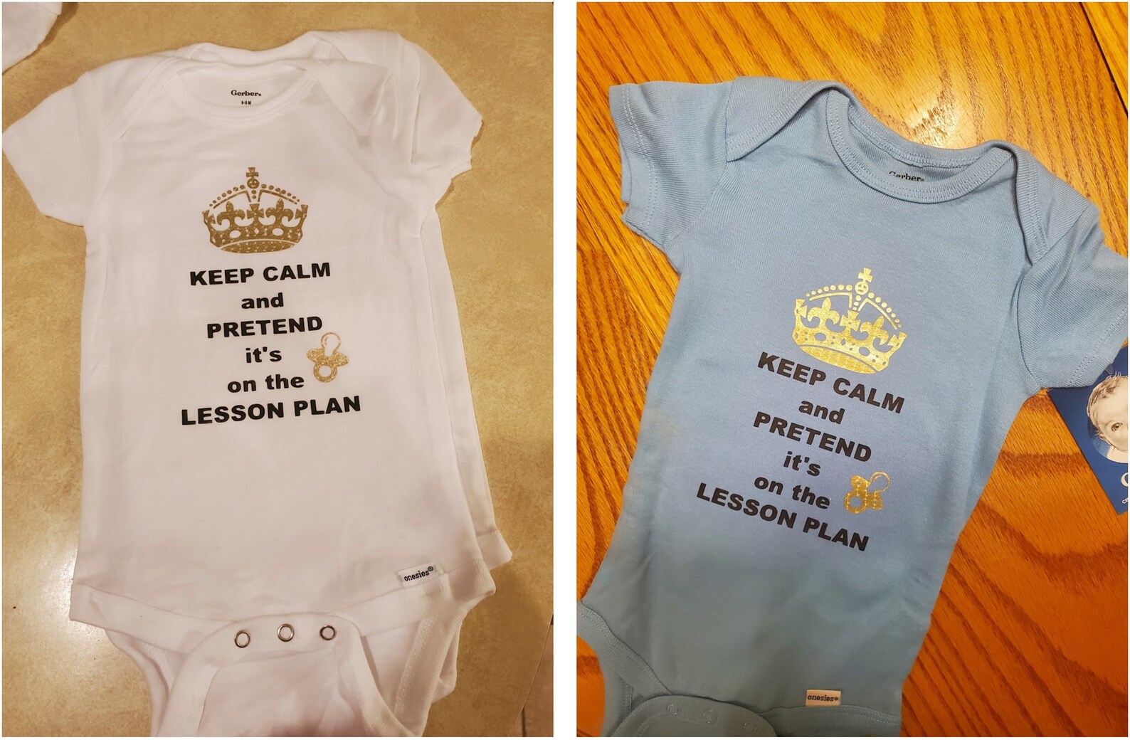 Baby Onesies® or Bodysuit, Pregnant or Expecting Teacher Present, New ...