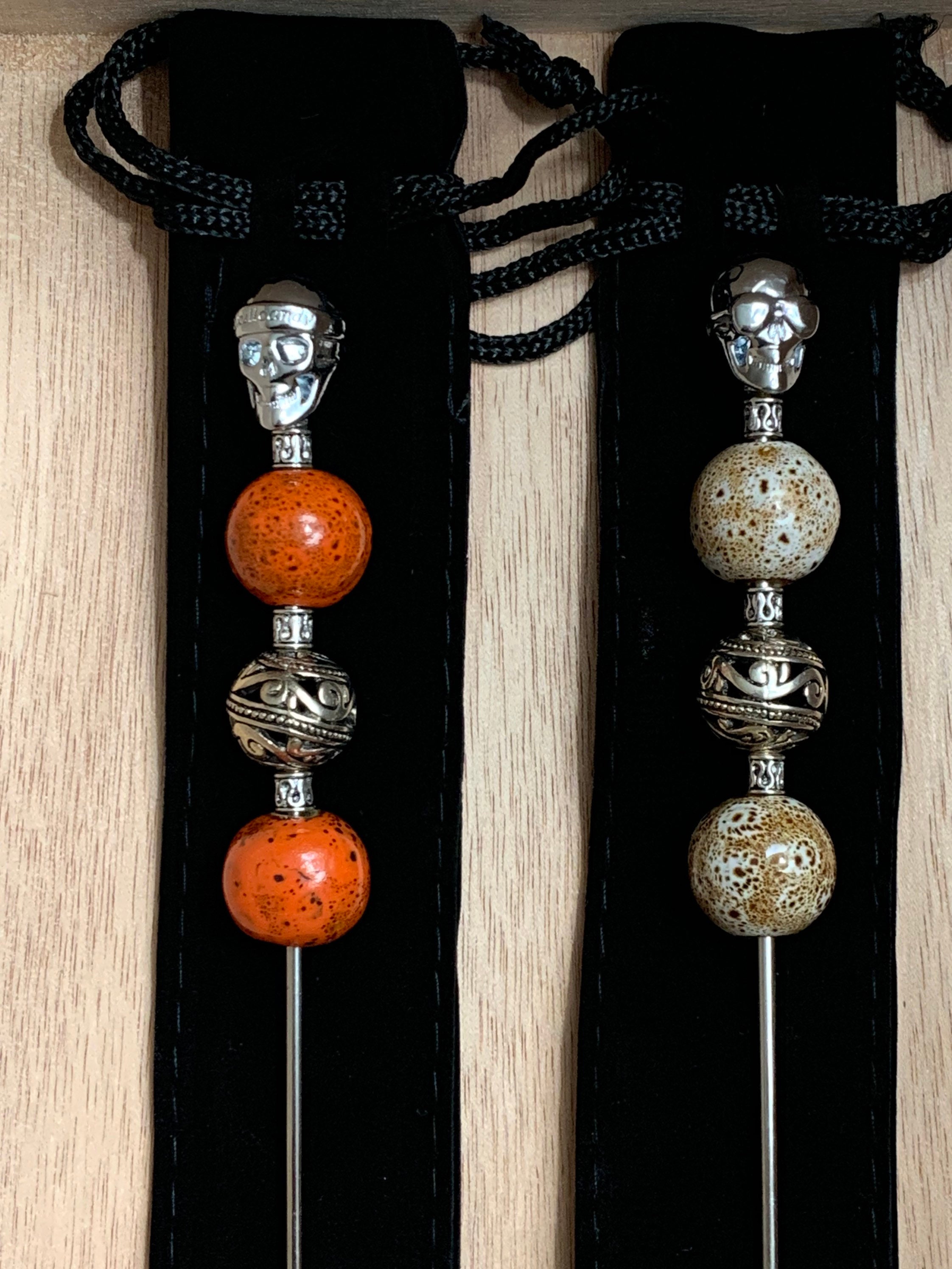 Skull Head Cigar Nubber Stainless Steel Beaded Cigar Pick - Etsy