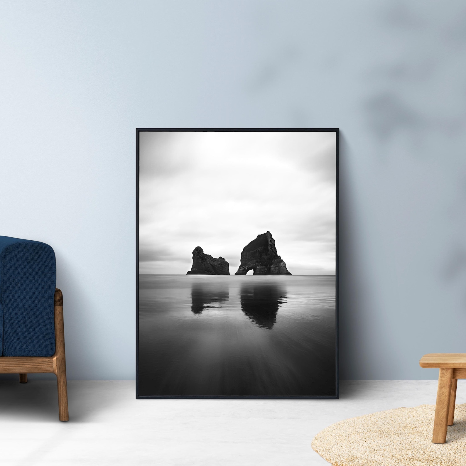 Two Rocks, New Zealand, Beach Photography, Long Exposure, Minimal ...