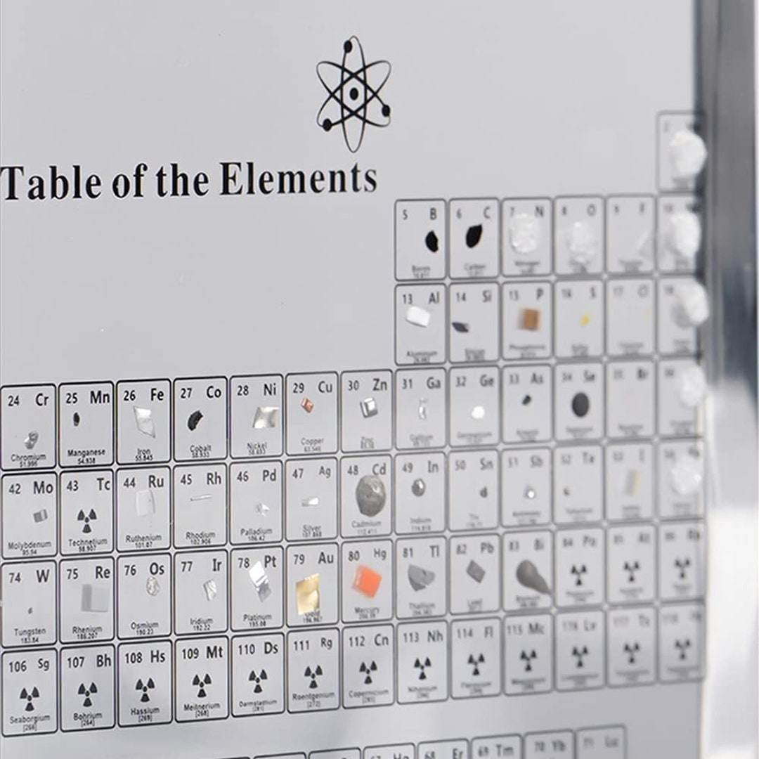 Real Periodic Table of Elements Encased in Resin With 83 REAL - Etsy UK