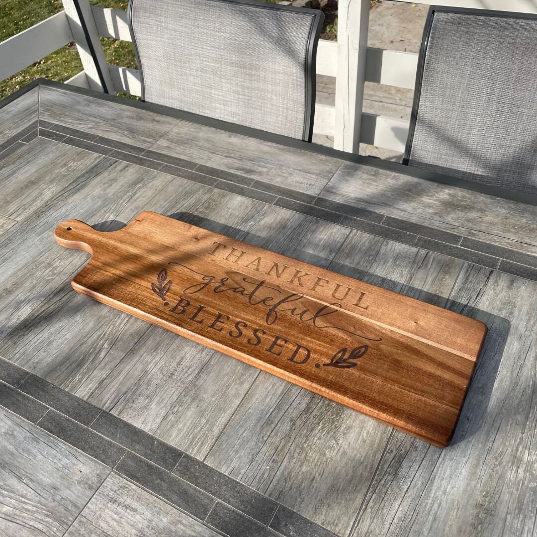 Large Wood Grazing Board Thankful, Grateful, Blessed - Etsy