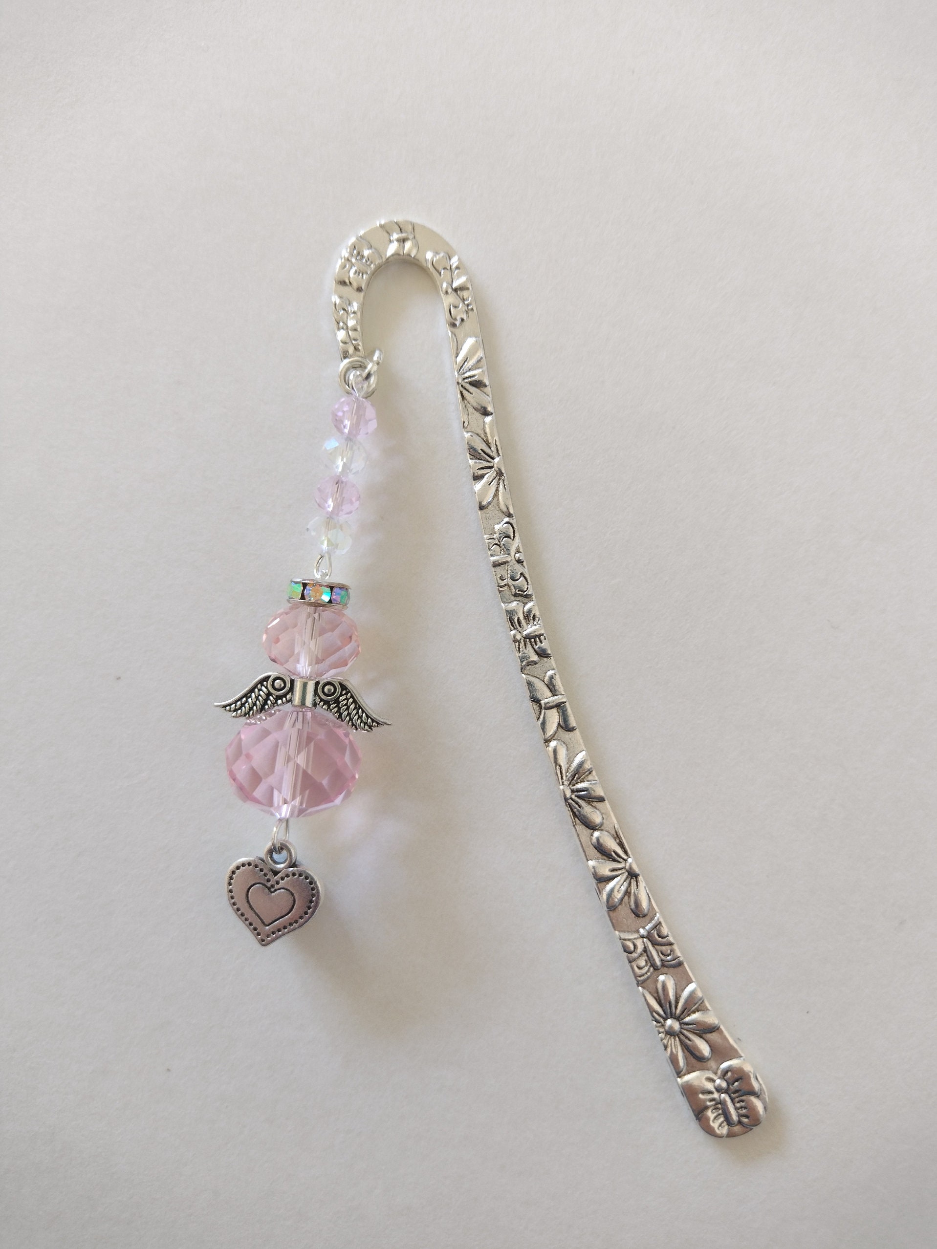 Angel Bookmark, Guardian Angel, Glass Beads, Angel Keepsake, Booklover ...