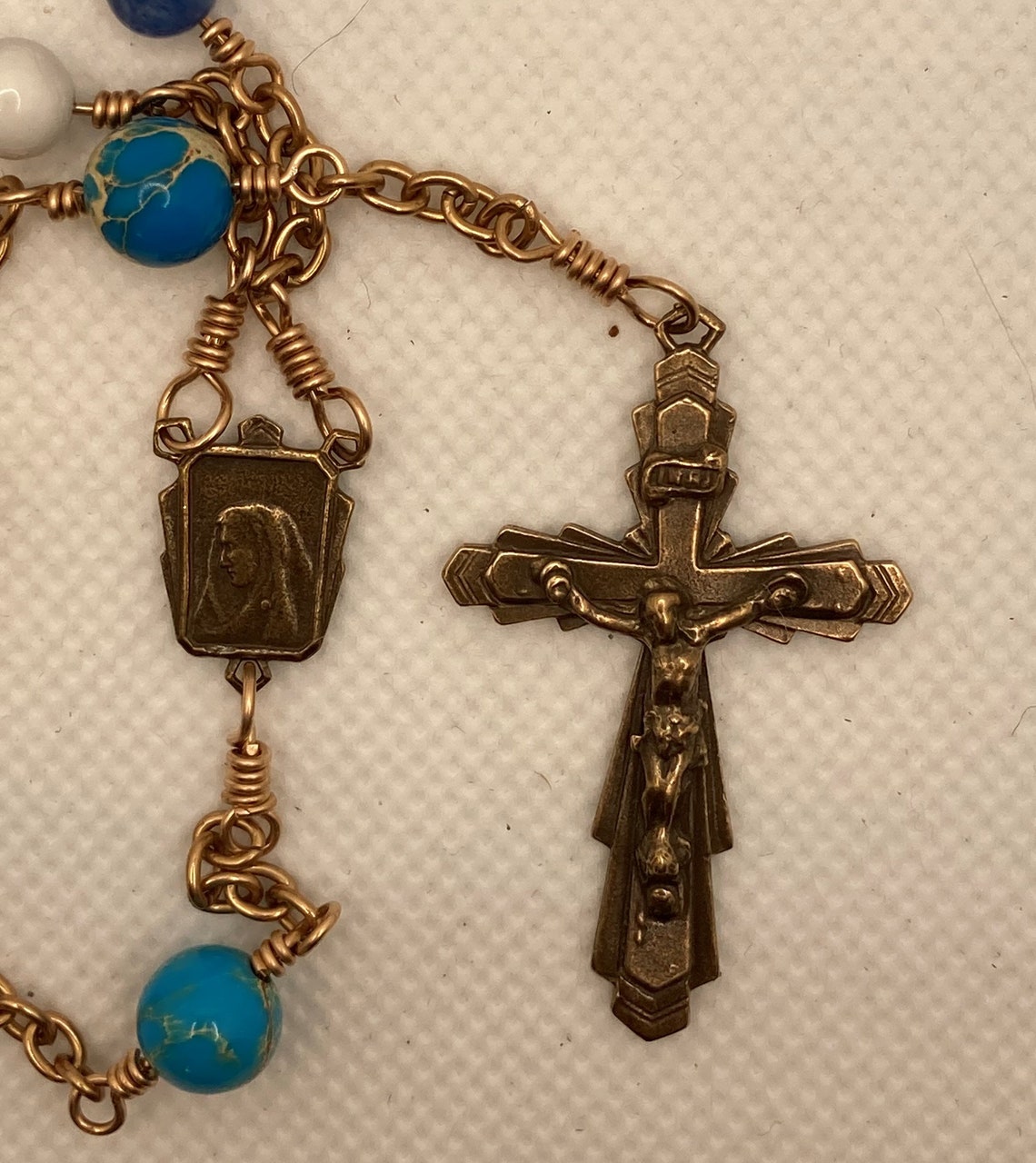 World Mission Rosary With Bronze Crucifix and Centerpiece - Etsy