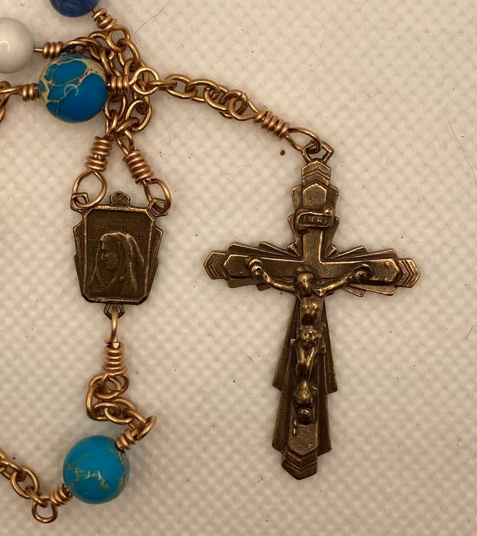 World Mission Rosary With Bronze Crucifix and Centerpiece - Etsy