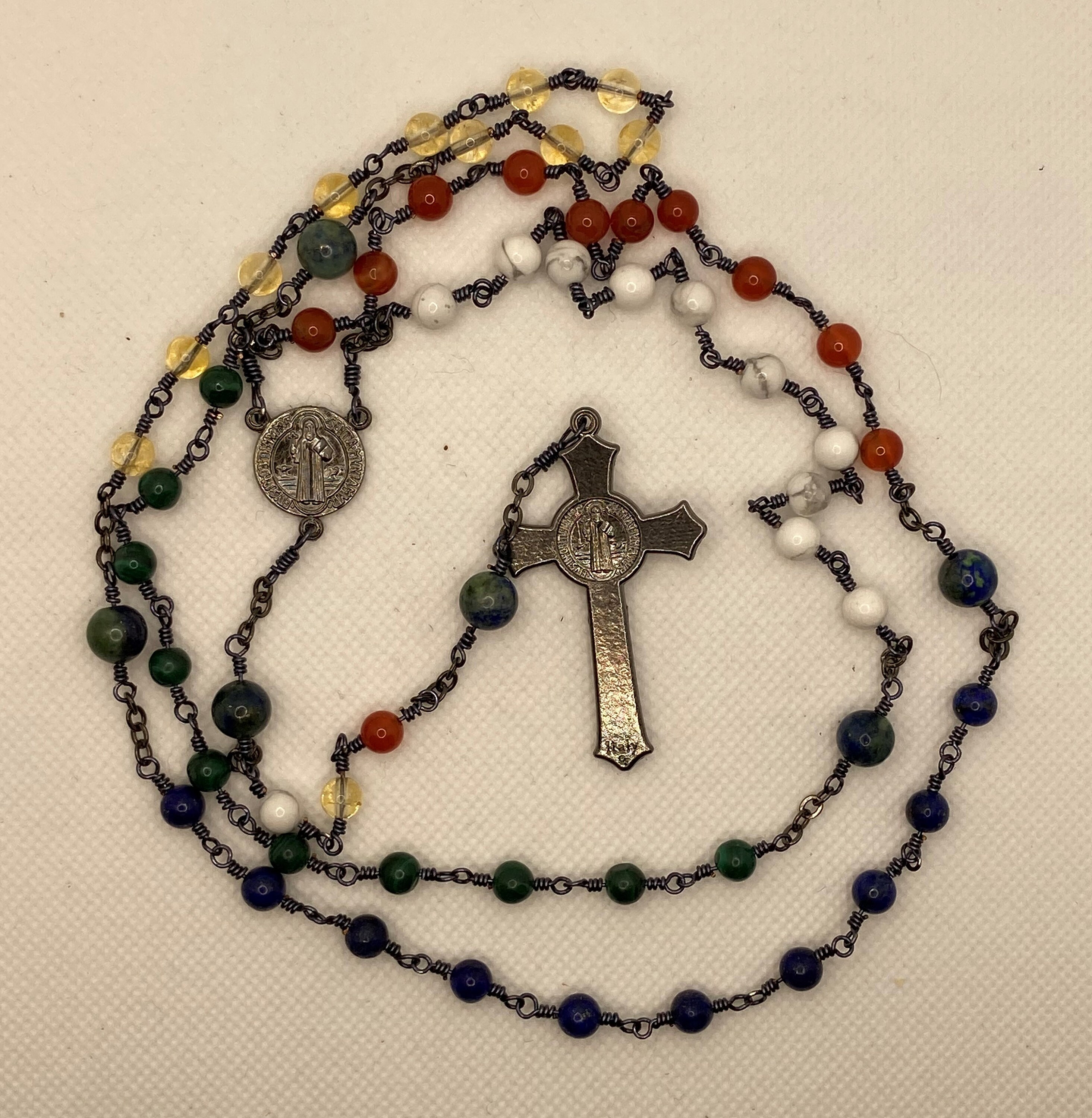 World Mission Rosary With Gunmetal St Benedict Set - Etsy