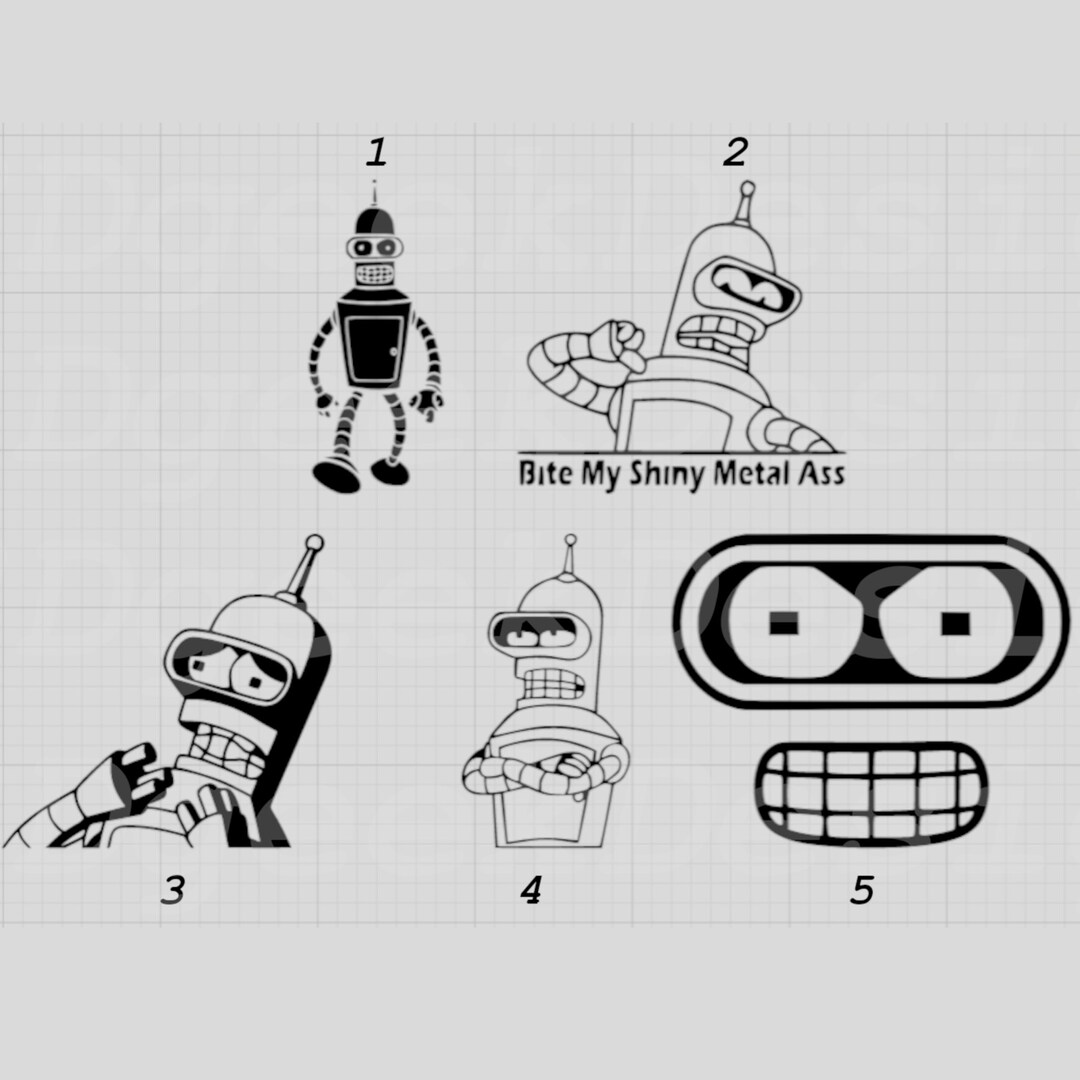 Futurama Bender Decal - Etsy