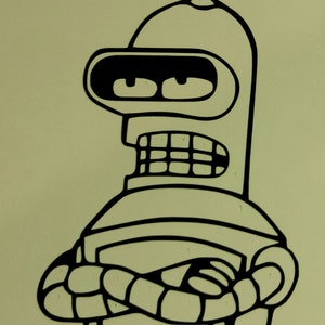 Futurama Bender Decal - Etsy