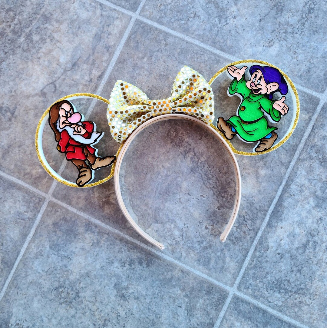 Dwarves Grumpy and Dopey 3D Printed Mouse Ears - Etsy