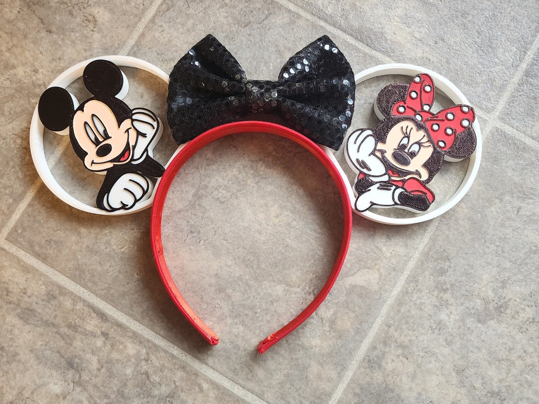 Mr. and Mrs. Mouse Face 3D Printed Mouse Ears - Etsy