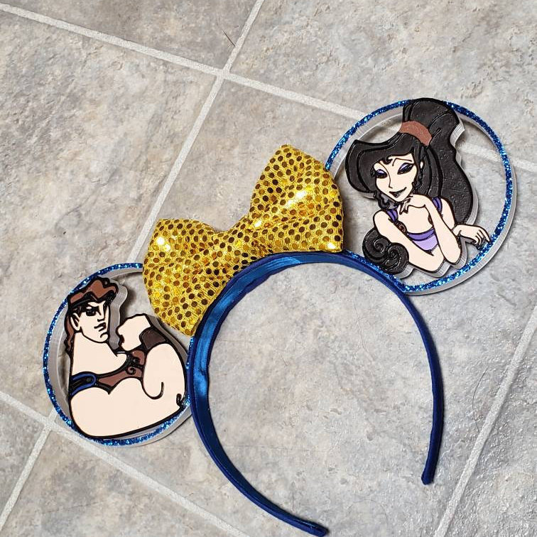 Greek God and Damsel in Distress 3D Printed Mouse Ears | Etsy