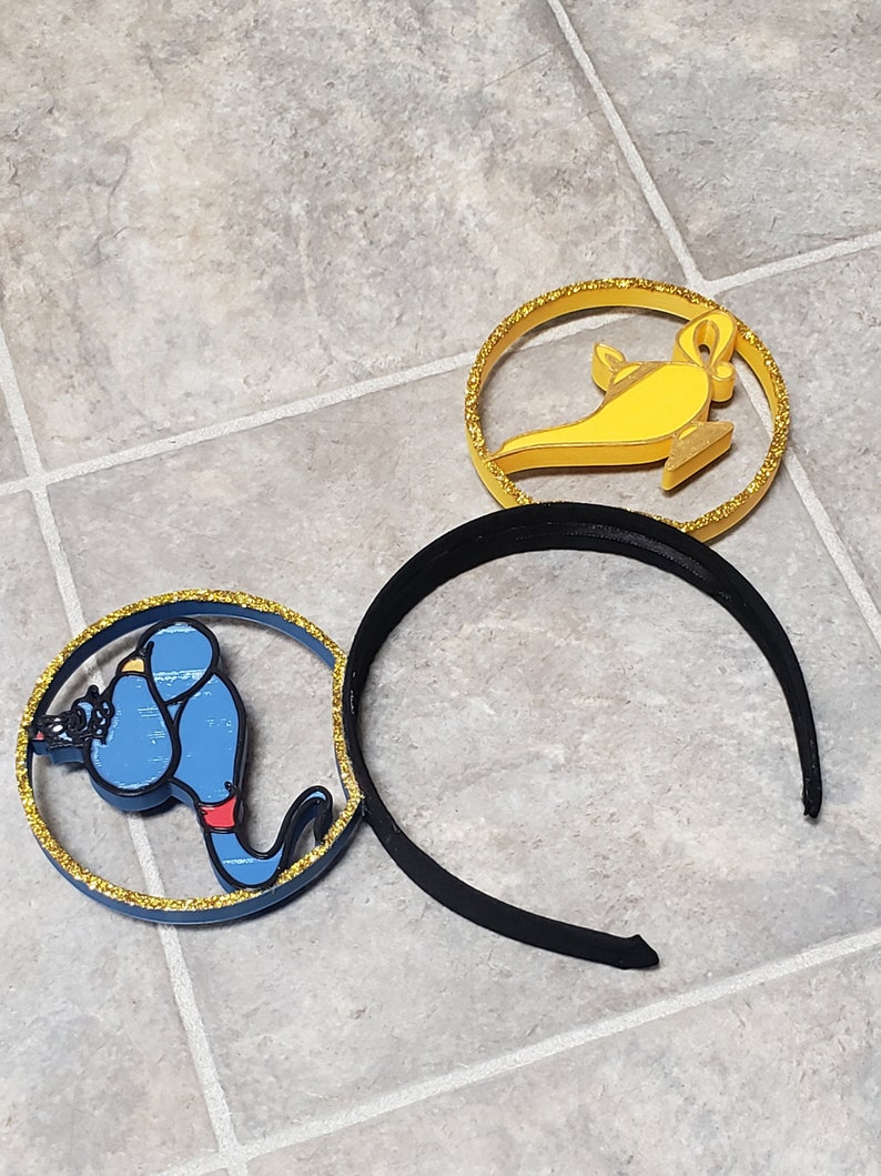 Genie and Lamp 3D Printed Mouse Ears - Etsy
