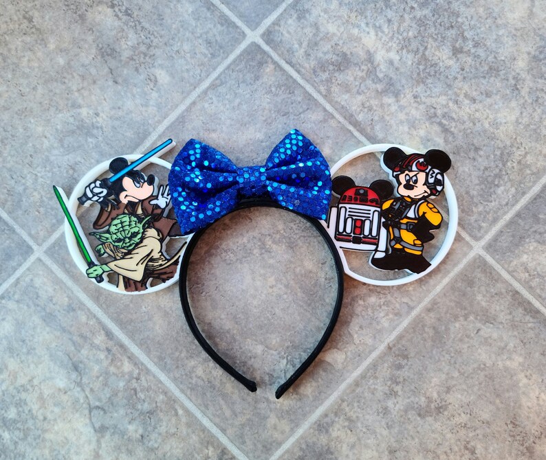 Jedi/rebel Mouse and Droid 3D Printed Mouse Ears - Etsy