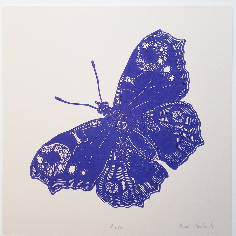 Butterfly Linocut - Etsy