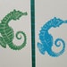 Bookmark Seahorse - Linocut, Original Art Print, Hand Carved and Hand ...