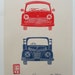 Linocut Cars - Original Art Print, Vintage Automobile, Hand Carved and ...