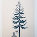 Linocut Fir Tree - Original Art Print, Nature Wall Art,forest Trees ...