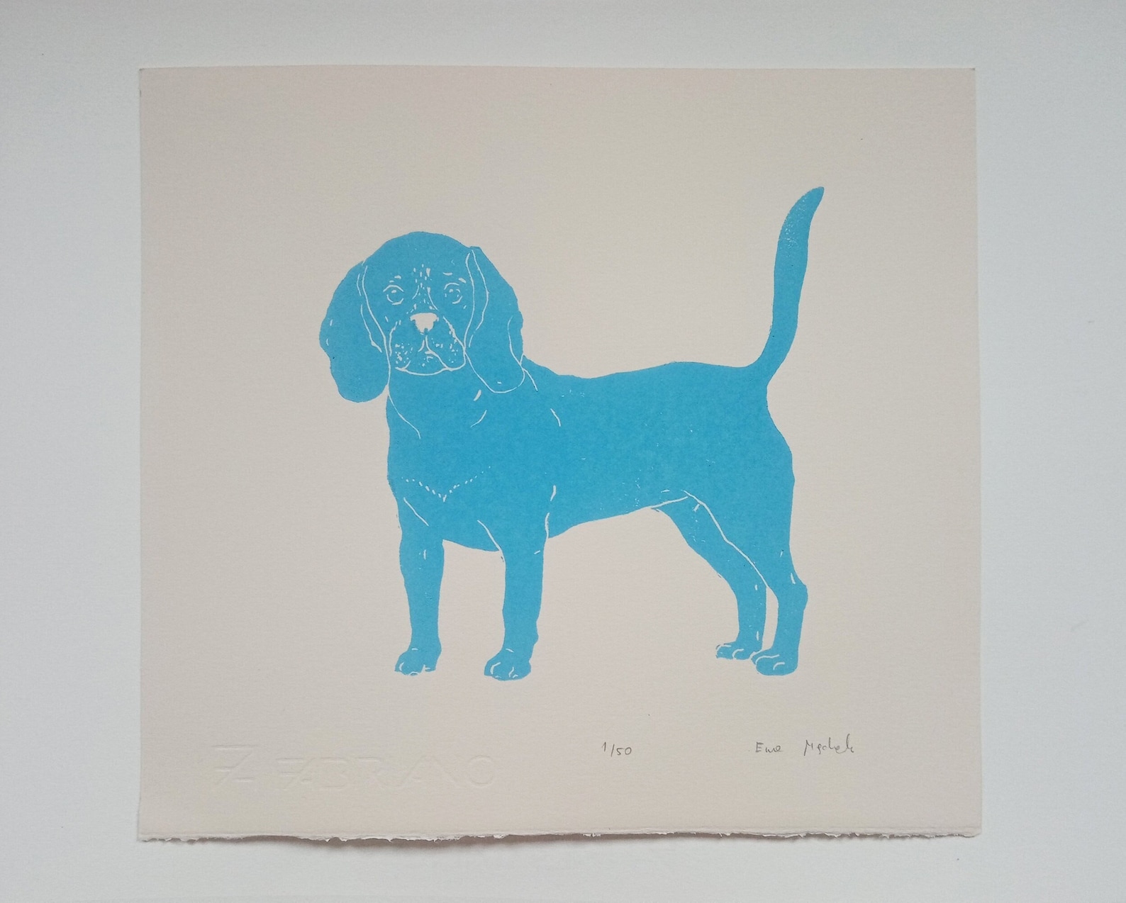 Linocut Dog, Original Art Print, Signed and Numbered by Artist ...